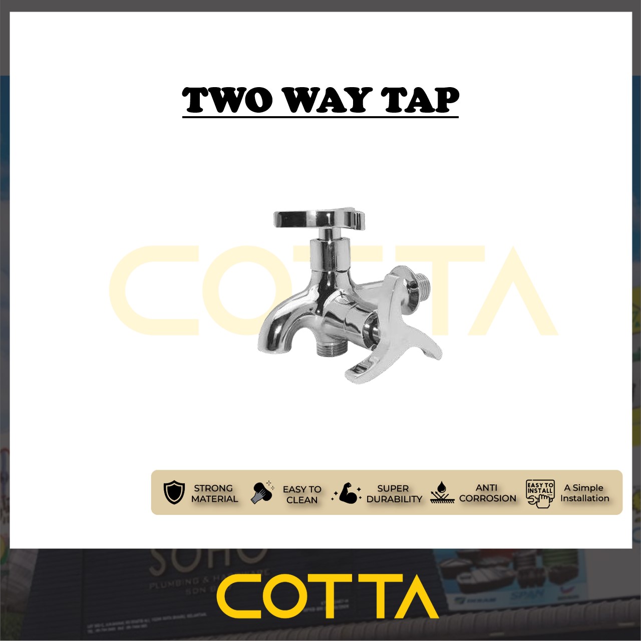 COTTA ERIC SERIES TWO WAY WALL TAP