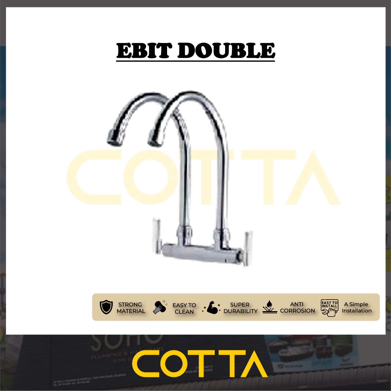COTTA WALL DOUBLE SERIES SINK COLD TAP